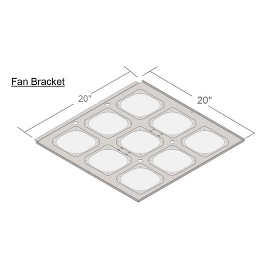 Drop Ceiling Fan Tray - Adjustable Temp Control Exhaust Vent