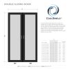 Double Sliding Hot & Cold Aisle Containment Data Center Door - Black