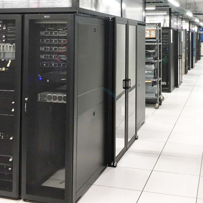 Double Sliding Hot & Cold Aisle Containment Data Center Door - Black