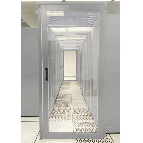 Single Sliding Hot & Cold Aisle Containment Data Center Door - Silver